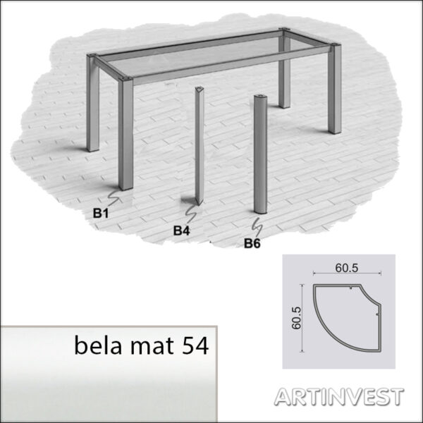 Sto IN-OUT Serie B6 – SET 4 NOGE H750 za drvo Belo 54