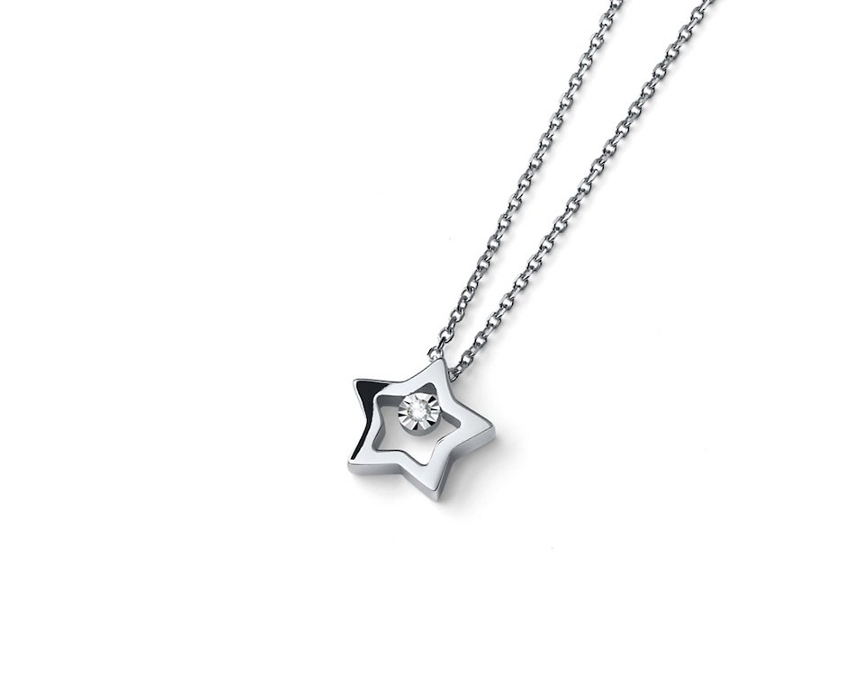 Desirè zlatna ogrlica zvezda sa dijamantom