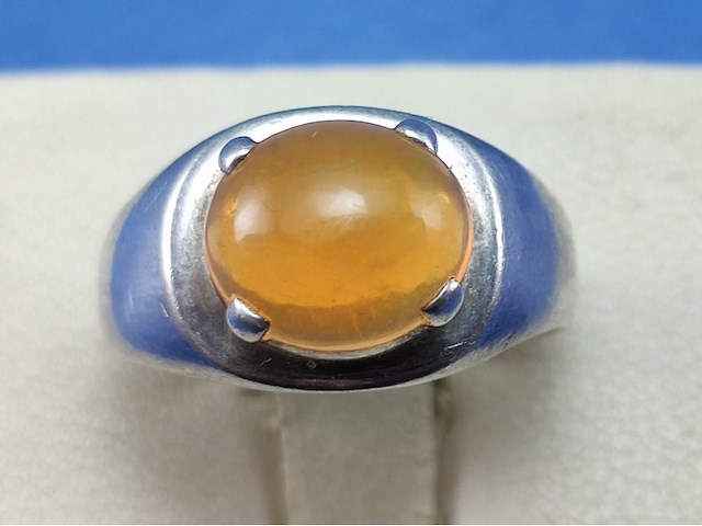 Srebro-PRAVI opal - prsten