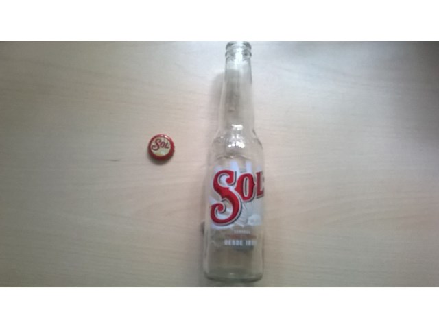 Prazna flaša SOL piva 330ml sa čepom