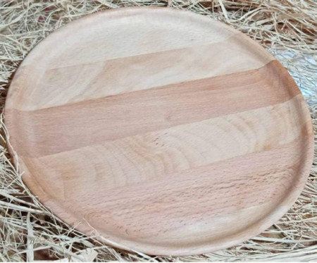 Wood holz tanjir plitki fi 250x20mm ( 714 ) bukva
