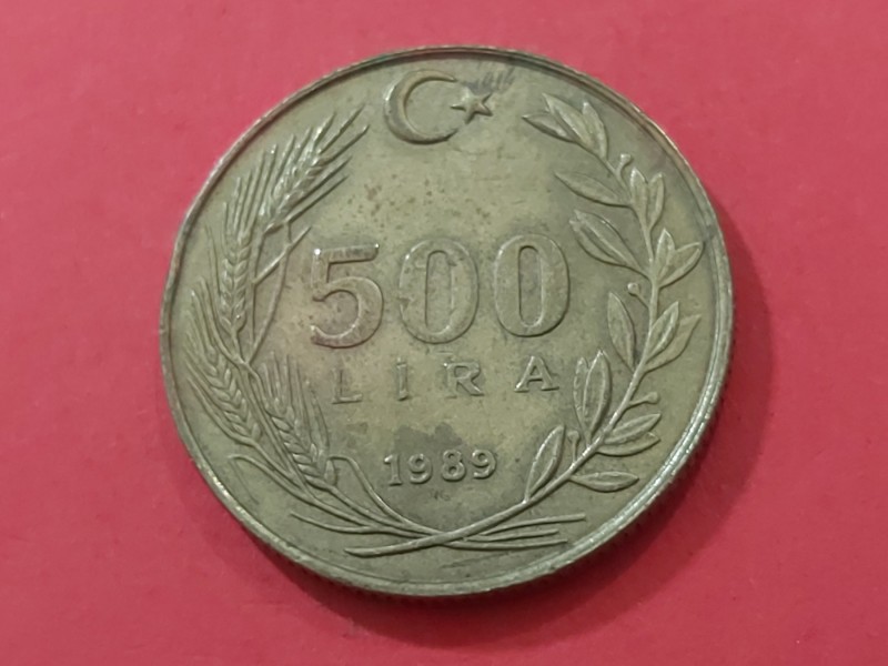 Turska - 500 lira 1989 god