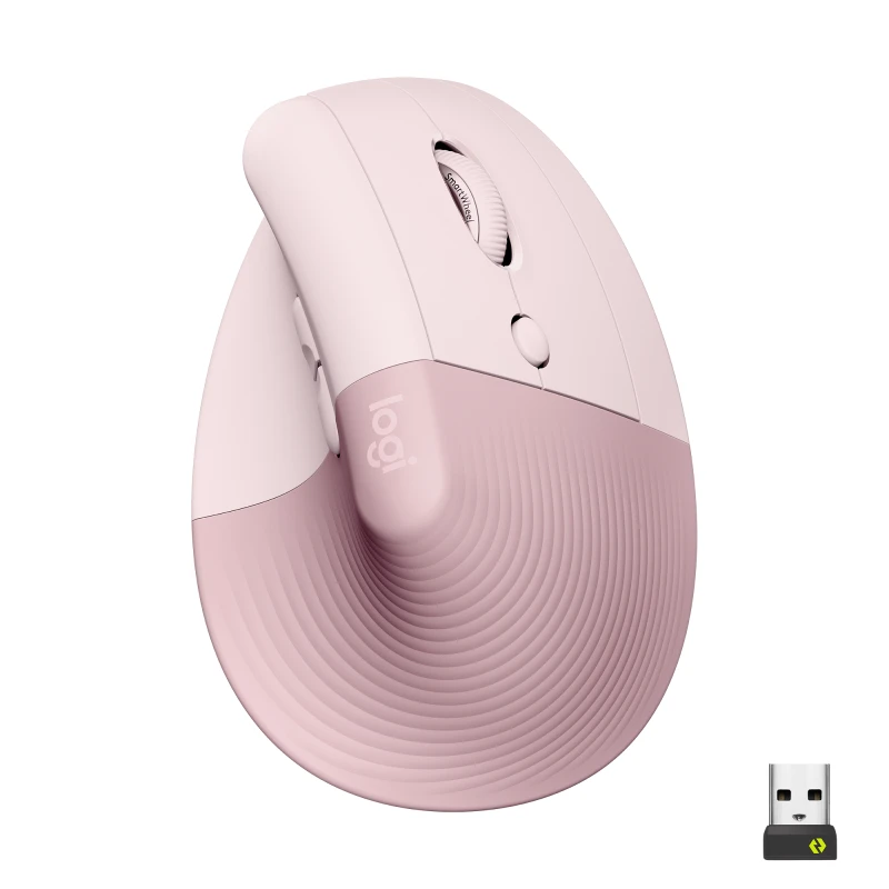 Logitech Lift Vertical (910-006478) bežični vertikalni optički miš 4000dpi roze