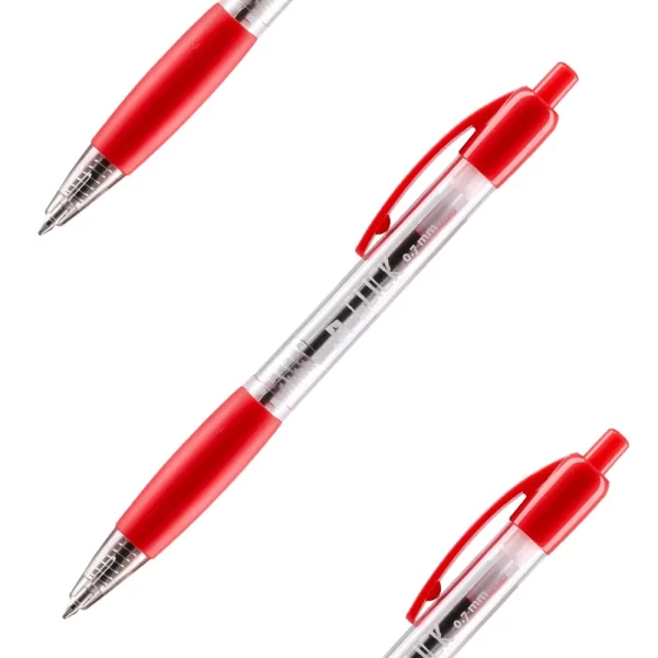 Click, hemijska olovka, crvena, 0.7mm