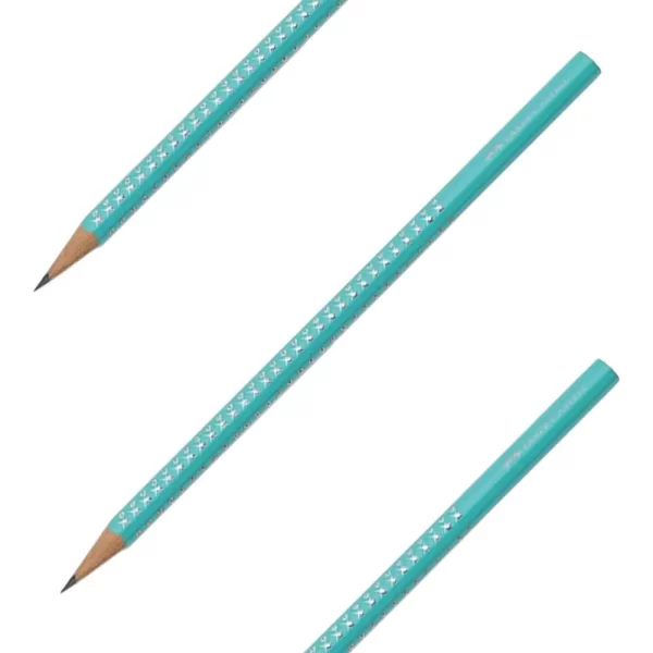 Grip Sparkle, grafitna olovka, HB, sa cirkonima, tirkizna, Faber Castell