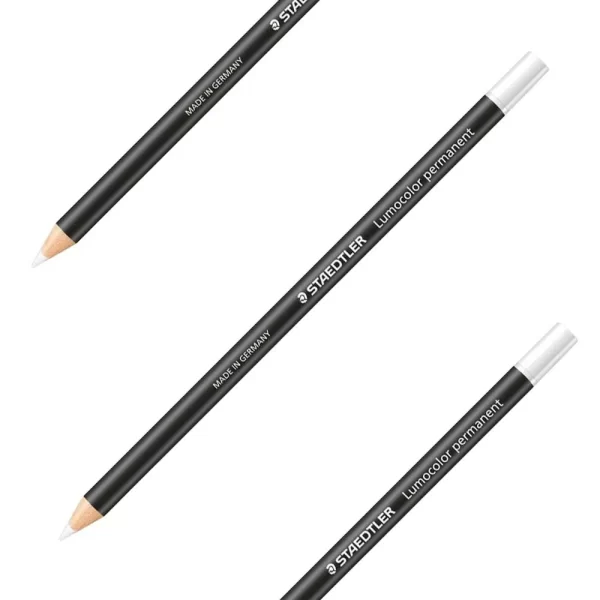 Lumocolor permanent, olovka u boji, bela, Staedtler