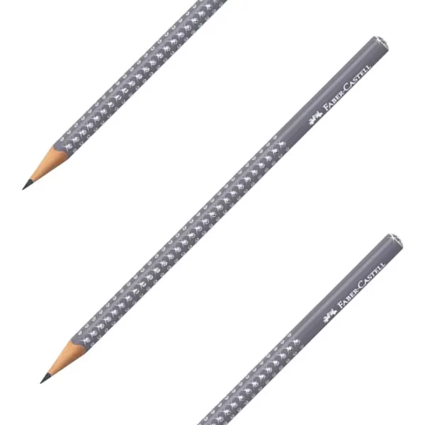 Grip Sparkle, grafitna olovka, HB, sa cirkonima, srebrna, Faber Castell