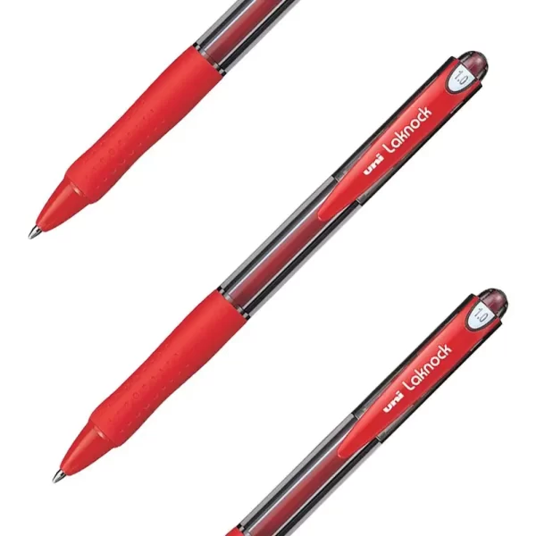 SN-100 Laknock, hemijska olovka, 0.5mm, crvena, Uni-ball