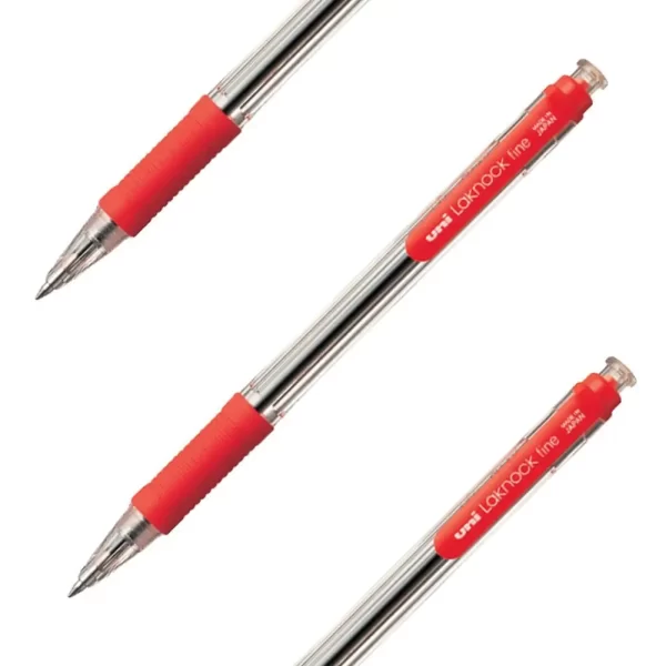 SN-101 Laknock, hemijska olovka, 0.7 mm, crvena, Uni-ball