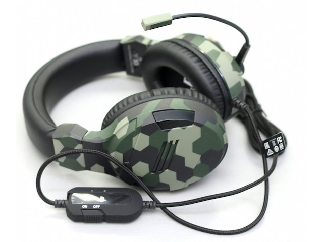 BigBen Stereo Camo Green Gaming Headset