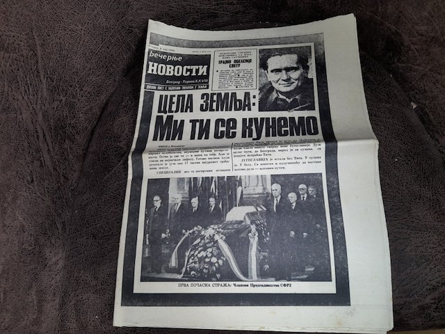 Večernje Novosti, 6. maj 1980. Tito