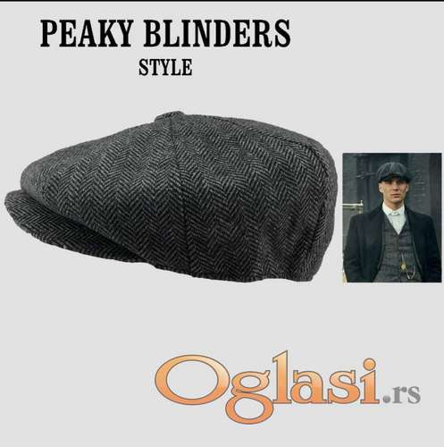 Muški kačket kapa kao Peaky Blinders stil obim 60-62cm NOVO