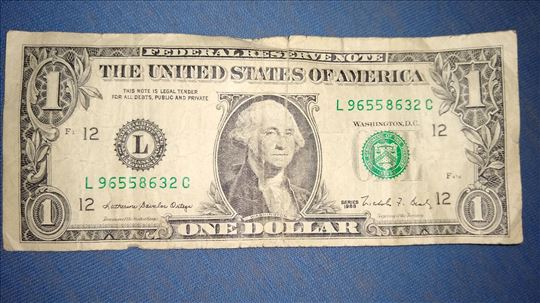 One dollar 1988 L (F) Green