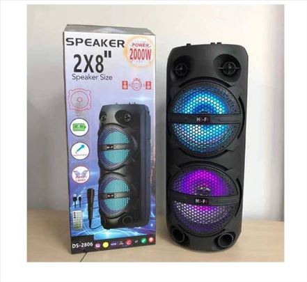 Zvučnik Bluetooth karaoke 2x8"-DS 2806