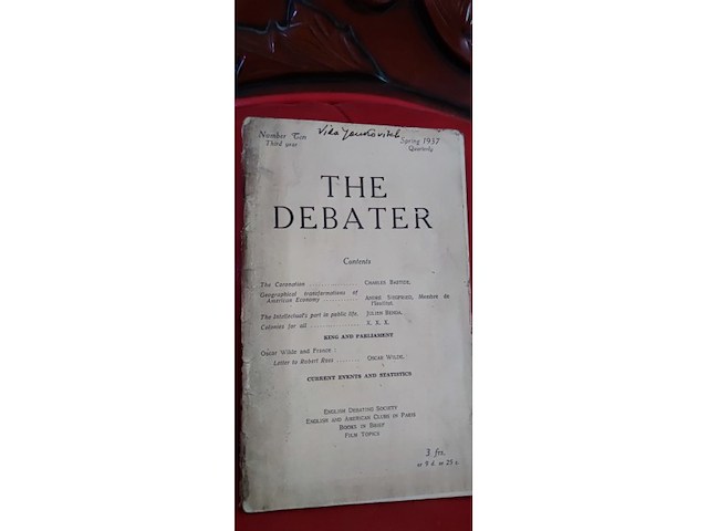The Debater, The Coronation, 1937.