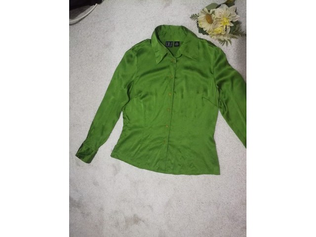 ♫ ♪ ♫ INTERN CONCEPT svilena zelena košulja NOVO