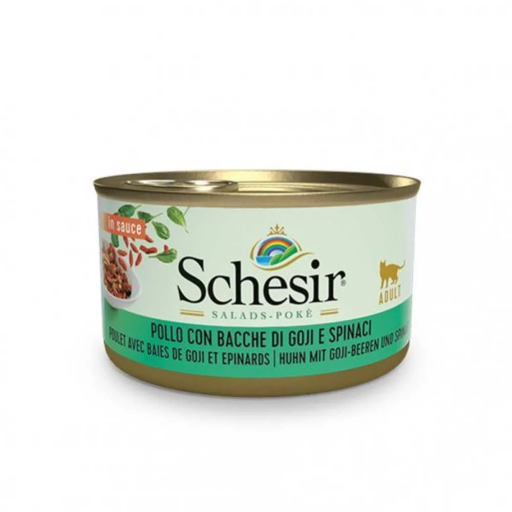 Schesir Salad konzerva za mačke - Pile, godži bobice i spanać 85g