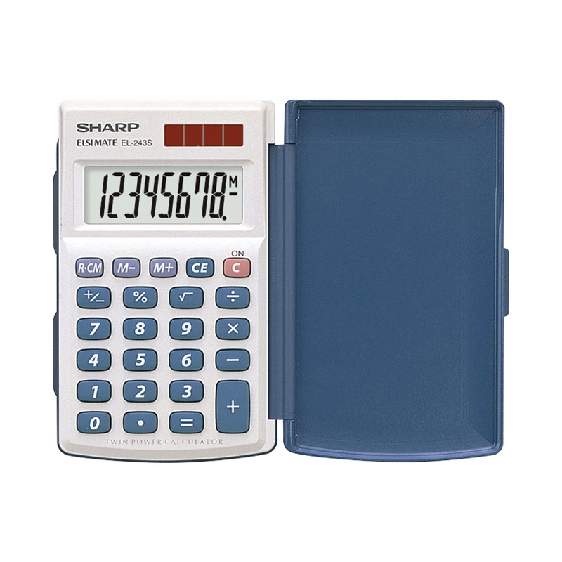 Kalkulator džepni 8 mesta sa preklopom Sharp EL-243S beli blister