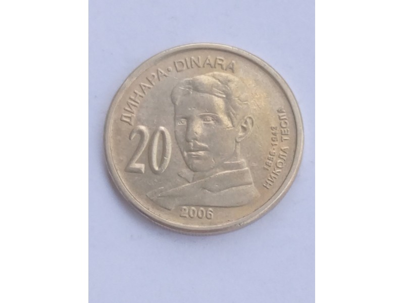 20 Dinara 2006.g - Srbija - Nikola Tesla -