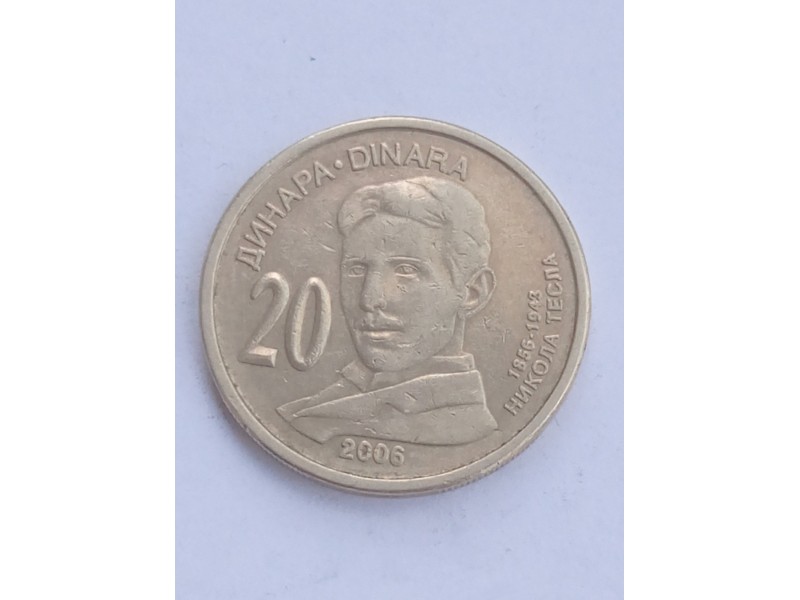 20 Dinara 2006.g - Srbija - Nikola Tesla -