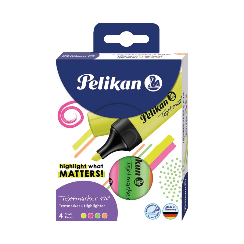 Text marker - Signir 490/4boje Pelikan 814058 blister