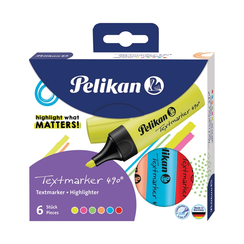 Tekst marker / Signir 490/6boja Pelikan 814065 blister