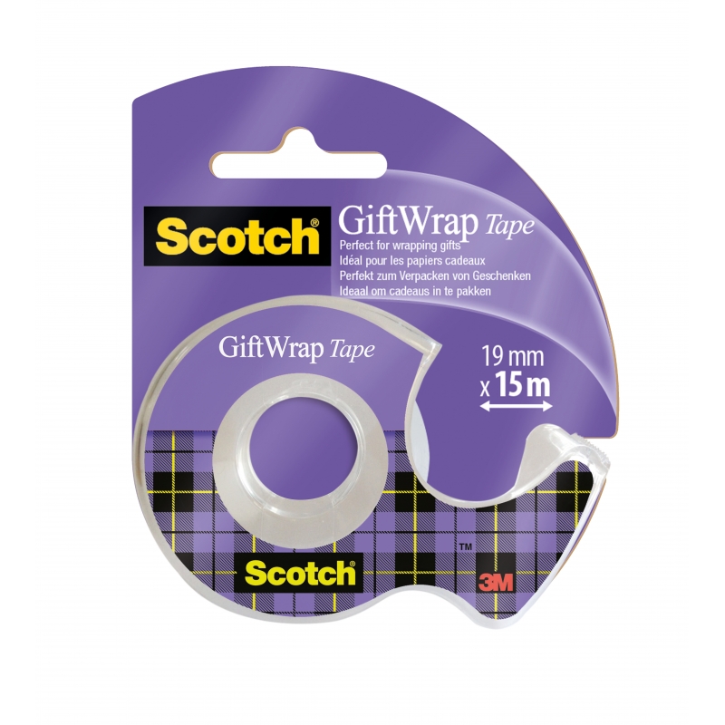 Lepljiva traka Scotch GiftWrap na stalku, 19mmx16,5m Scotch