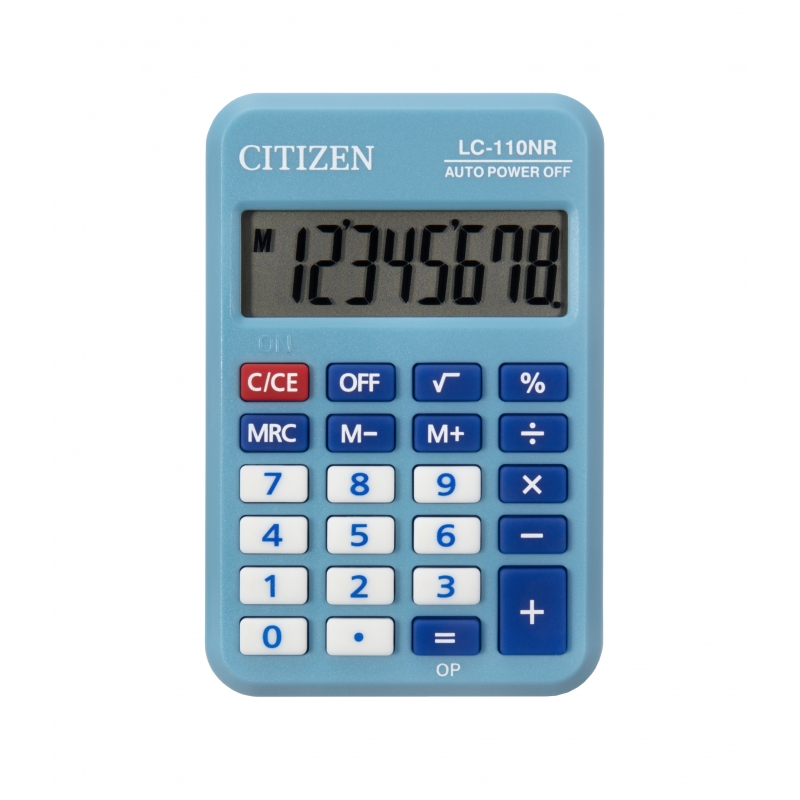 Kalkulator Citizen LC-110N, kolor, 8 cifara Citizen plava