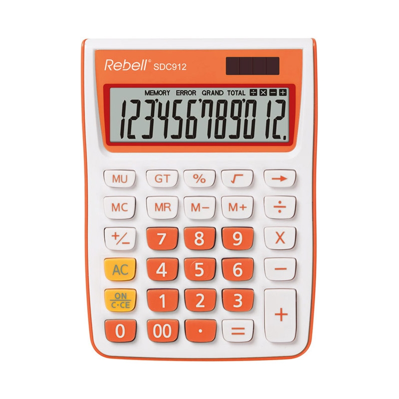 Kalkulator komercijalni 12 mesta Rebell RE-SDC912OR BX belo narandžasti