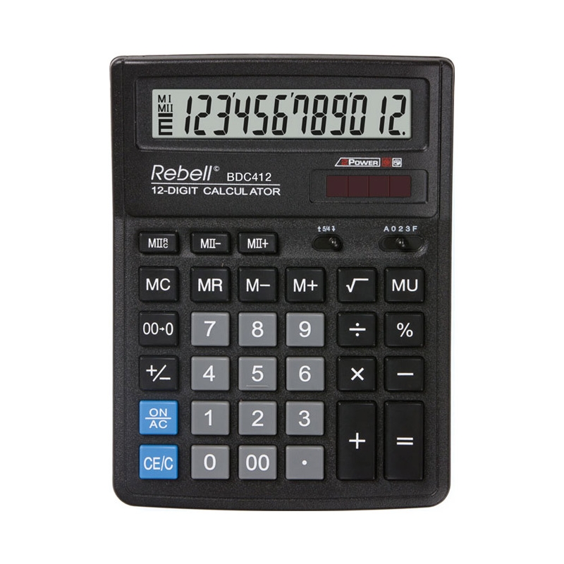 Kalkulator komercijalni 12 mesta Rebell RE-BDC412 BX crni