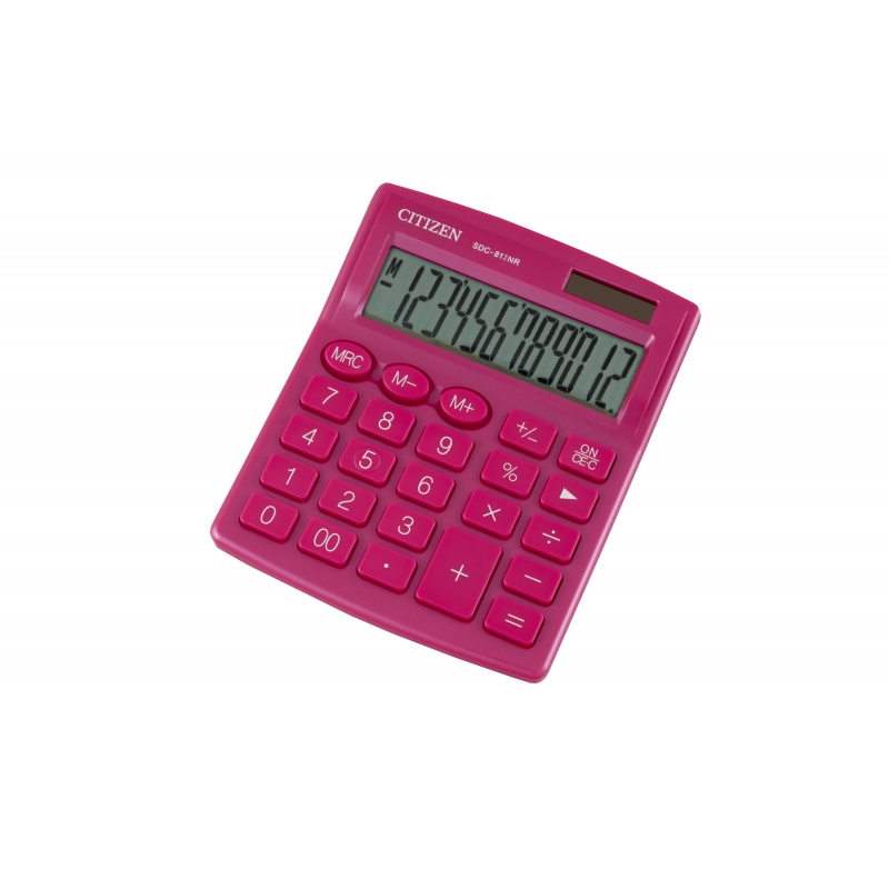 Stoni kalkulator CITIZEN SDC-812 color, 12 cifara Citizen roze