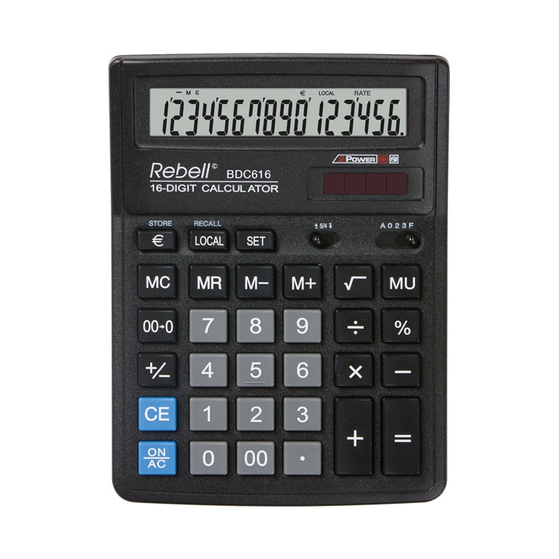 Kalkulator komercijalni 16 mesta Rebell RE-BDC616 BX crni