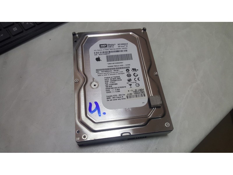 hard 160gb sata II wd malo radio