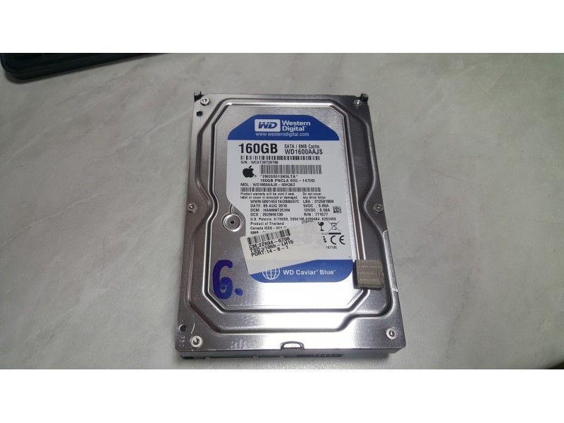 hard 160gb sata II wd malo radio