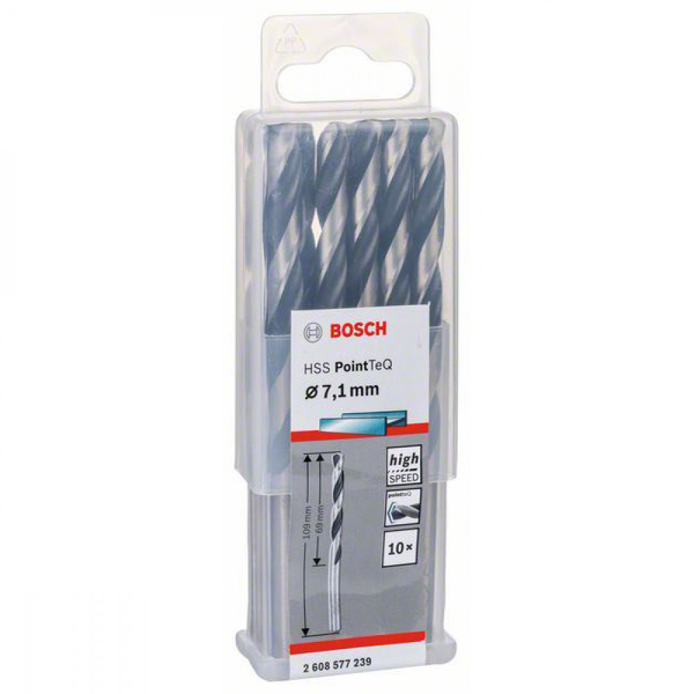 BOSCH HSS PointTeQ 7,1 mm Spiralna burgija za metal (10 kom) 2608577239