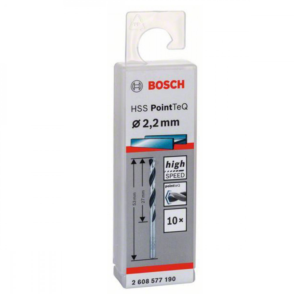 BOSCH HSS PointTeQ 2,2 mm Spiralna burgija za metal (10 kom) 2608577190