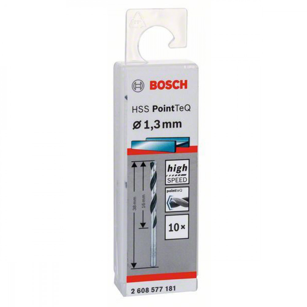 BOSCH HSS PointTeQ 1,3 mm Spiralna burgija za metal (10 kom) 608577181