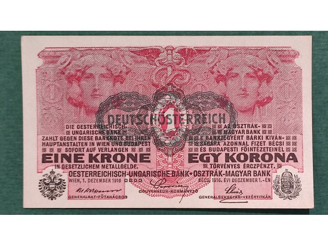 1 KRONE 1916 aUNC