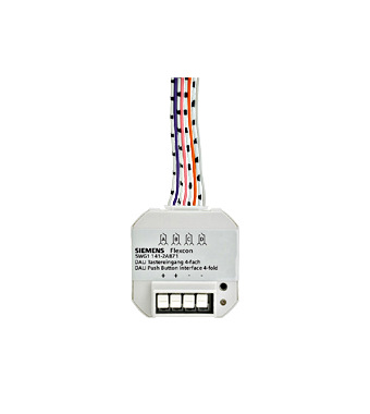 DALI ulaz za taster 4struki
Only compatible with Siemens KNX DALI PLUS Gateway KX1411AB03 and KX1411AB21!