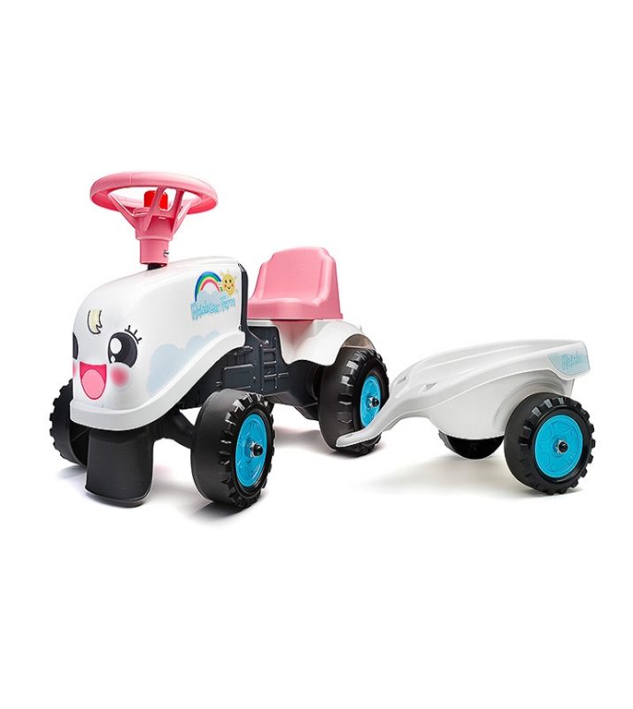 Traktor guralica s prikolicom beli (1-3 godine)