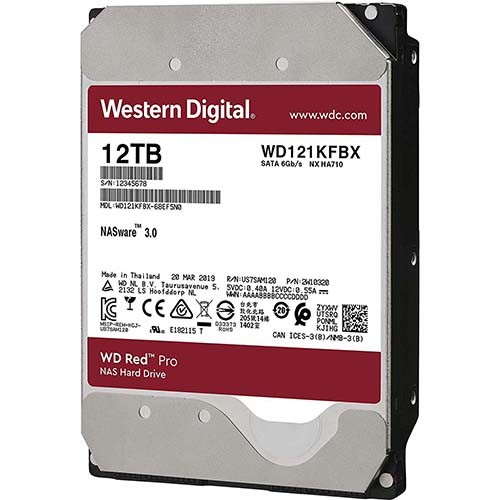 Western Digital 12TB WD Red Pro 3.5″ NAS HDD/Hard disk | WD121KFBX