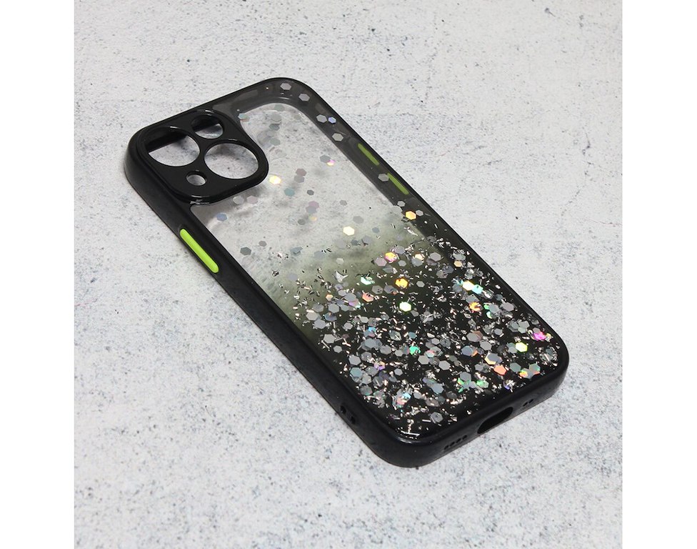 Futrola Frame Glitter - iPhone 13 Mini crna