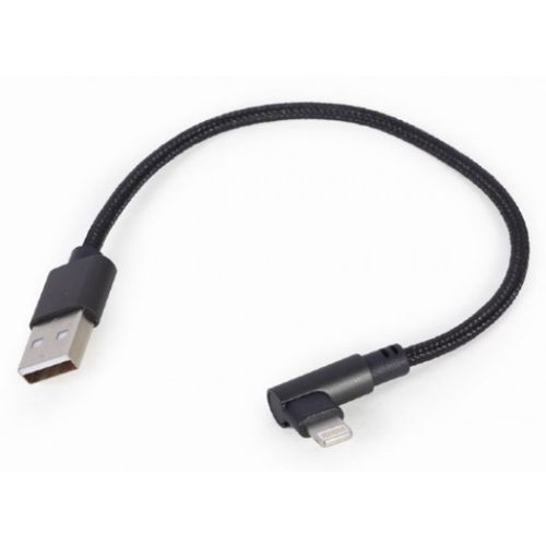 CC-USB2-AMLML-0.2M Gembird pod uglom USB 8-pin kabl za punjenje i prenos podataka, 0.2 m, black
