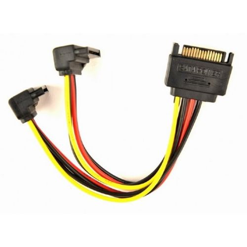 CC-SATAM2F-02 Gembird SATA power splitter cable with angled(90) output connectors, 0.15 m