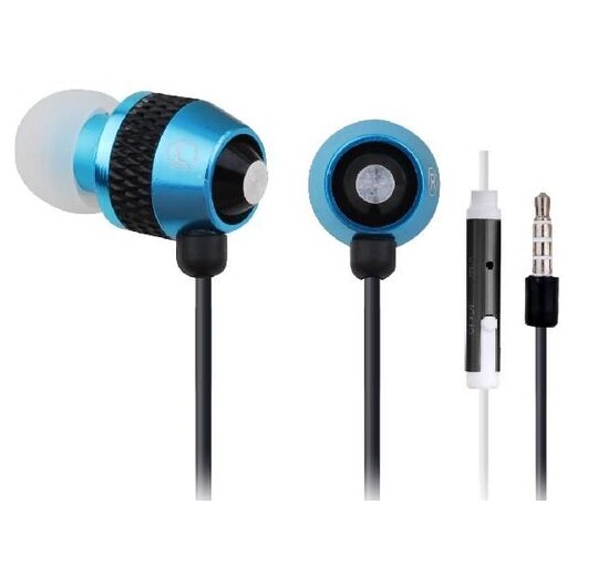 Gembird MHS-EP-002 metal MP3 slušalice sa mikrofonom + volume kontrol, blue (1x3,5mm)