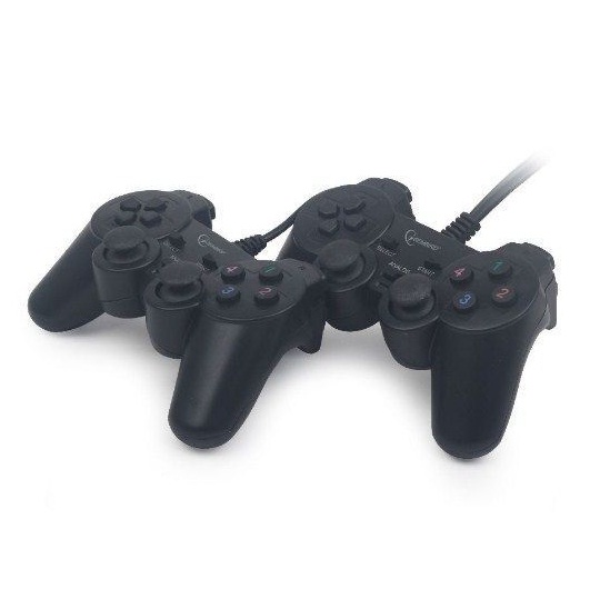 Gembird JPD-UDV2-01 USB 2.0 double analog vibration gamepad black (632)