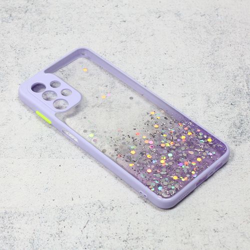 Futrola - maska Frame Glitter za Samsung A135 Galaxy A13 4G ljubicasta