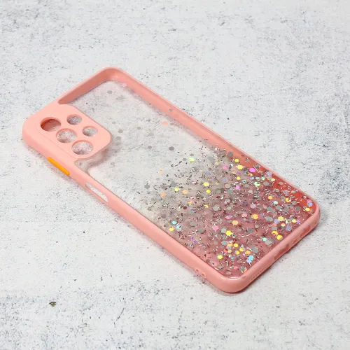 Futrola - maska Frame Glitter za Samsung A135 Galaxy A13 4G roze