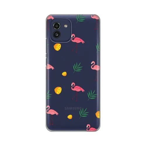 Silikonska futrola - maska print Skin za Samsung A035 Galaxy A03 Flamingos