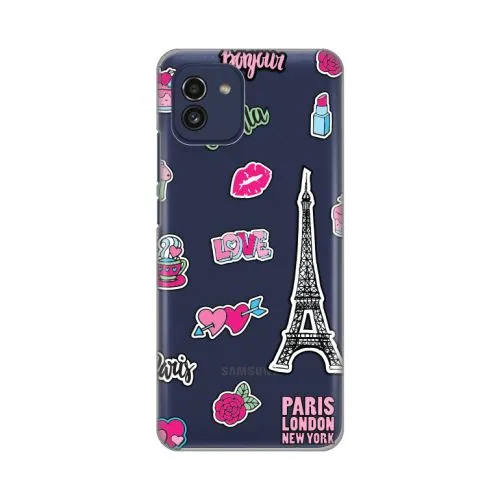 Silikonska futrola - maska print Skin za Samsung A035 Galaxy A03 Love Paris